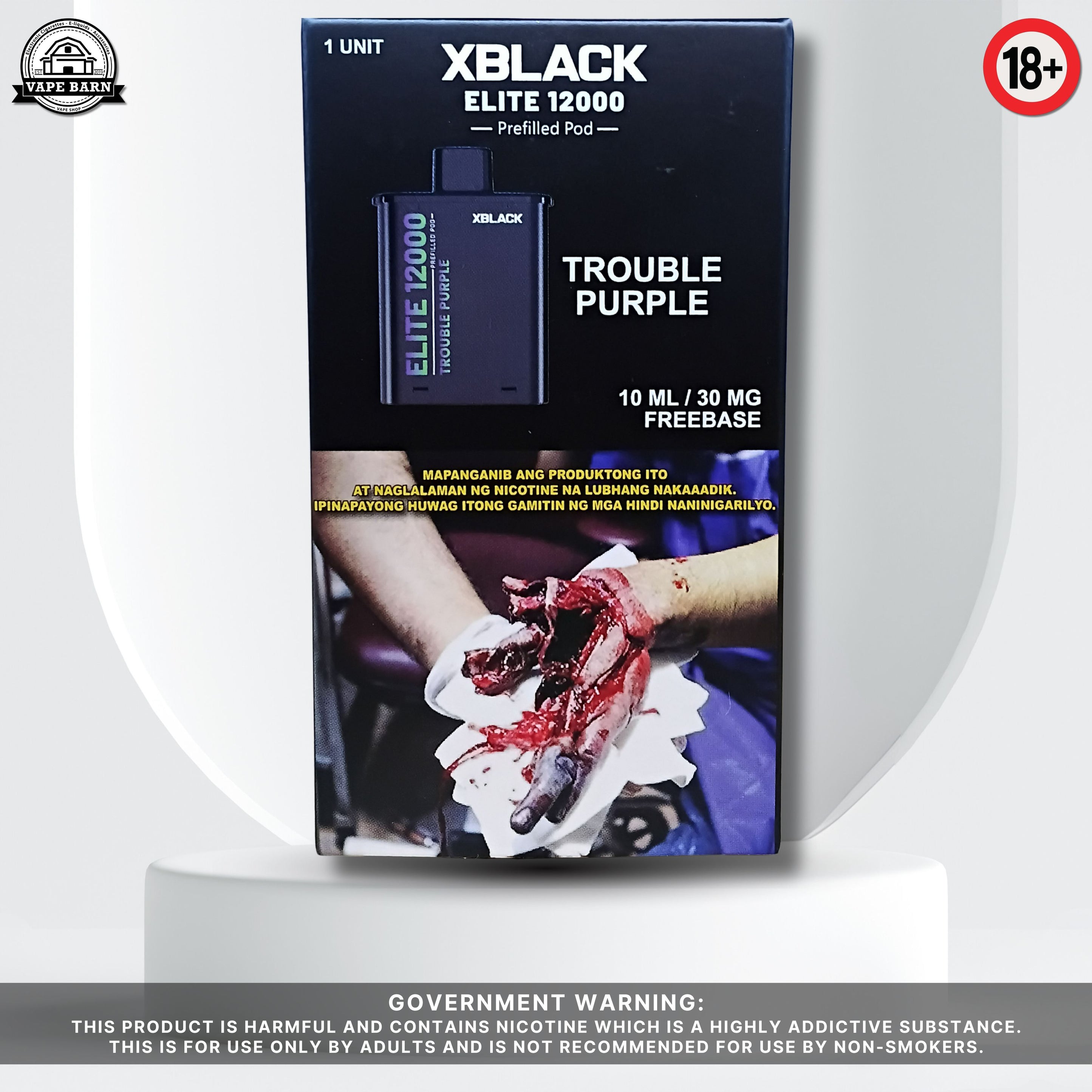XBLACK ELITE V2 (Prefilled Pod) 3% – VAPE BARN PH