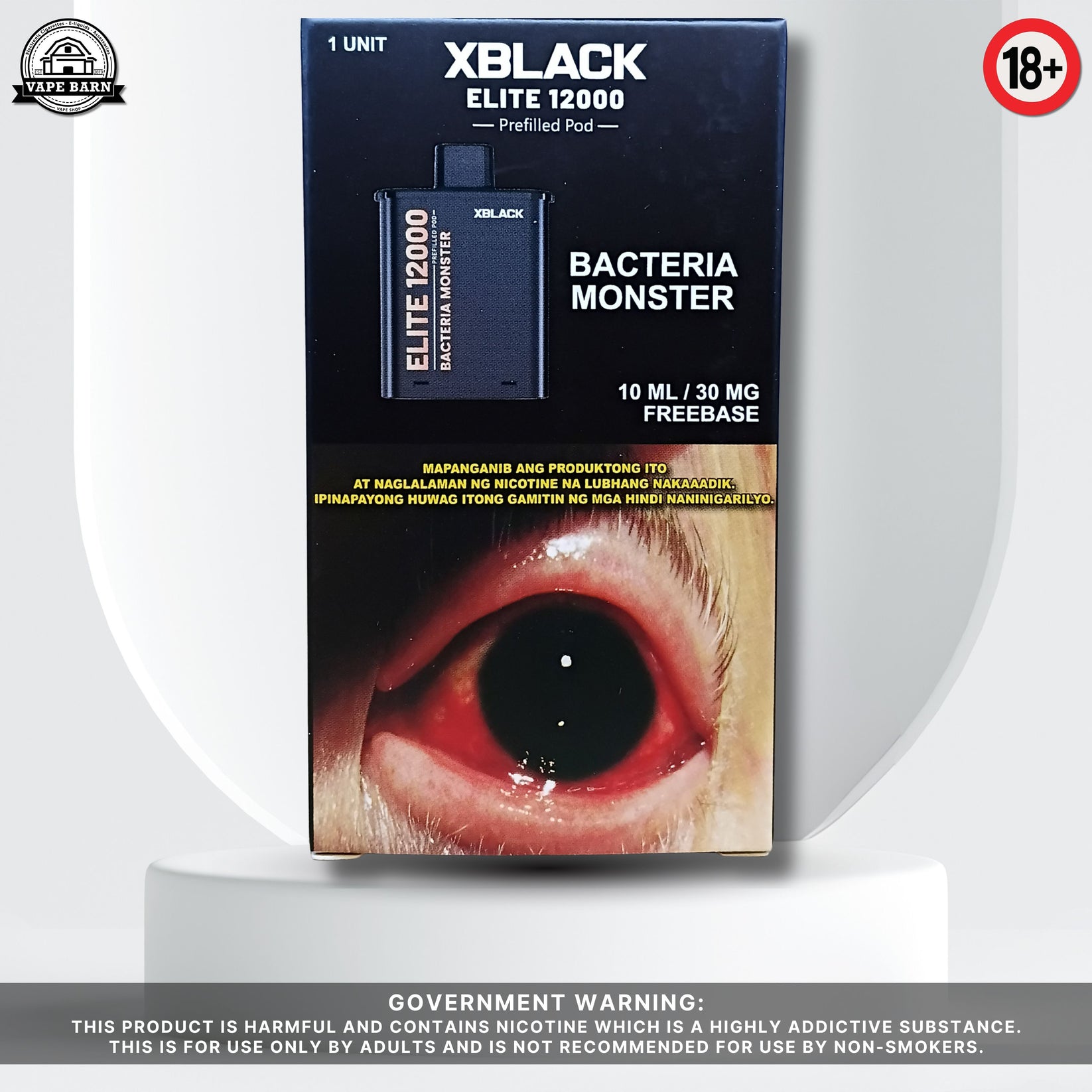 XBLACK ELITE V2 (Prefilled Pod) 3% – VAPE BARN PH