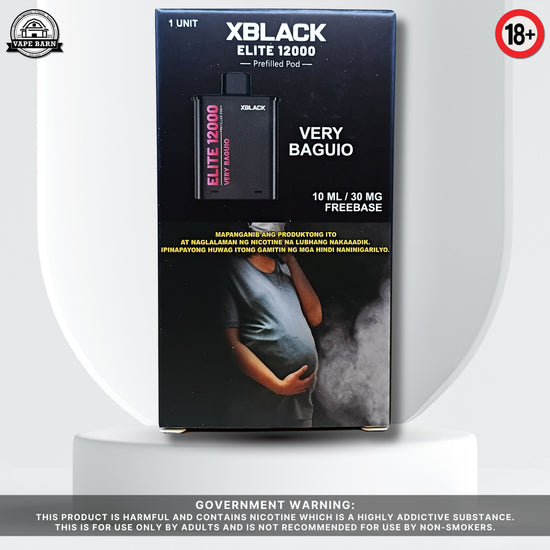 XBLACK ELITE V2 (Prefilled Pod) 3% – VAPE BARN PH