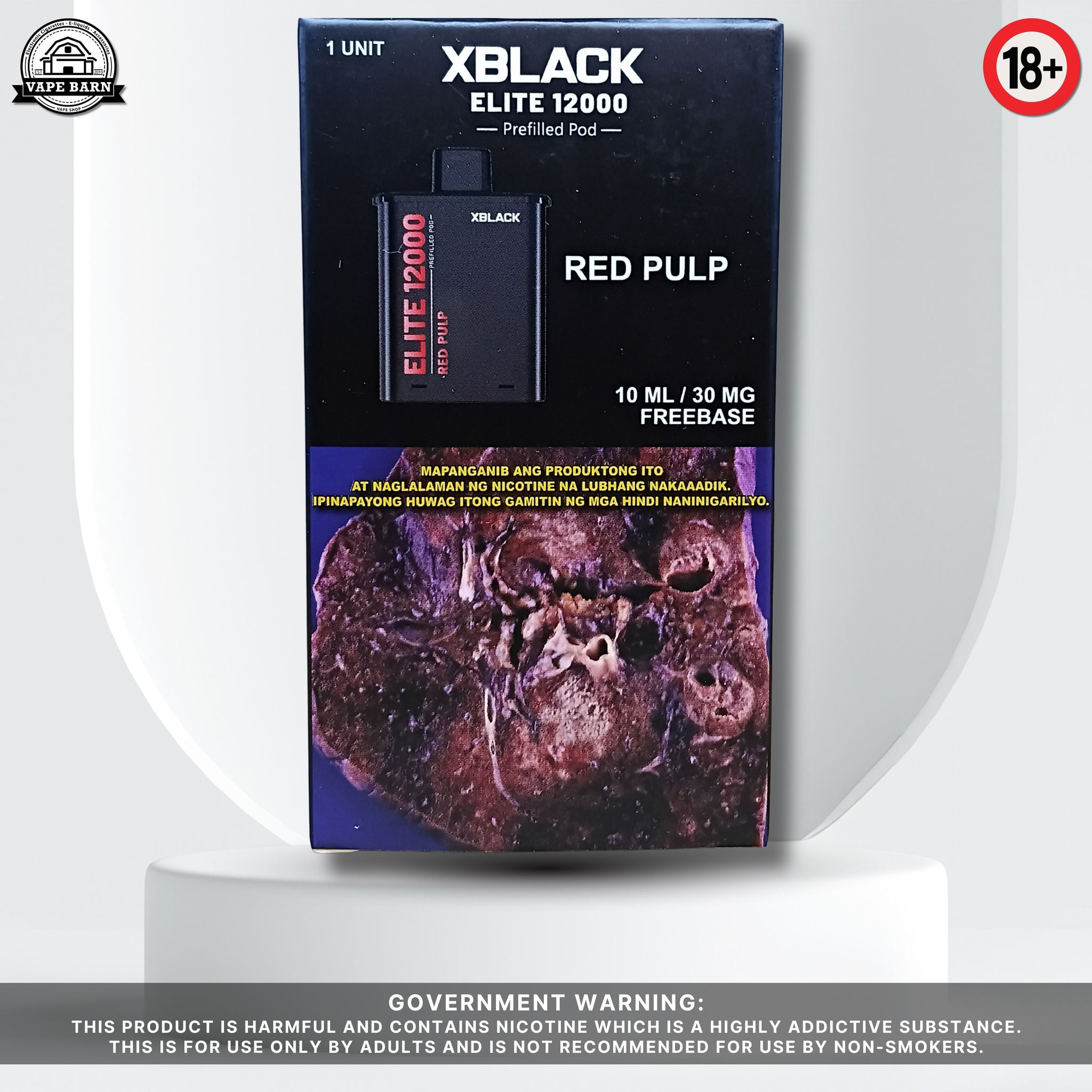 XBLACK ELITE V2 (Prefilled Pod) 3% – VAPE BARN PH