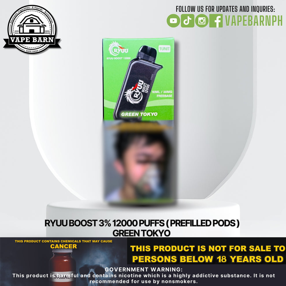 Ryuu Boost 3% 12000 Puffs ( Prefilled Pods ) – VAPE BARN PH