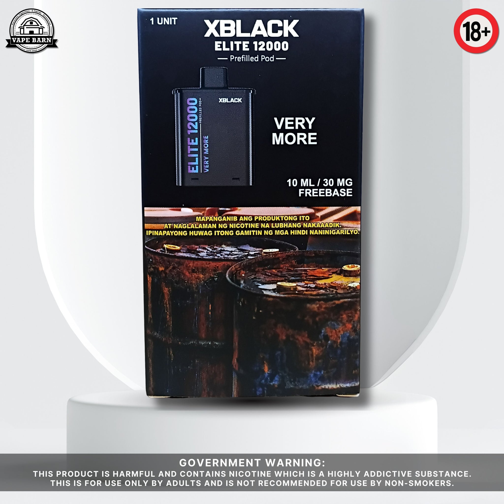 XBLACK ELITE V2 (Prefilled Pod) 3% – VAPE BARN PH