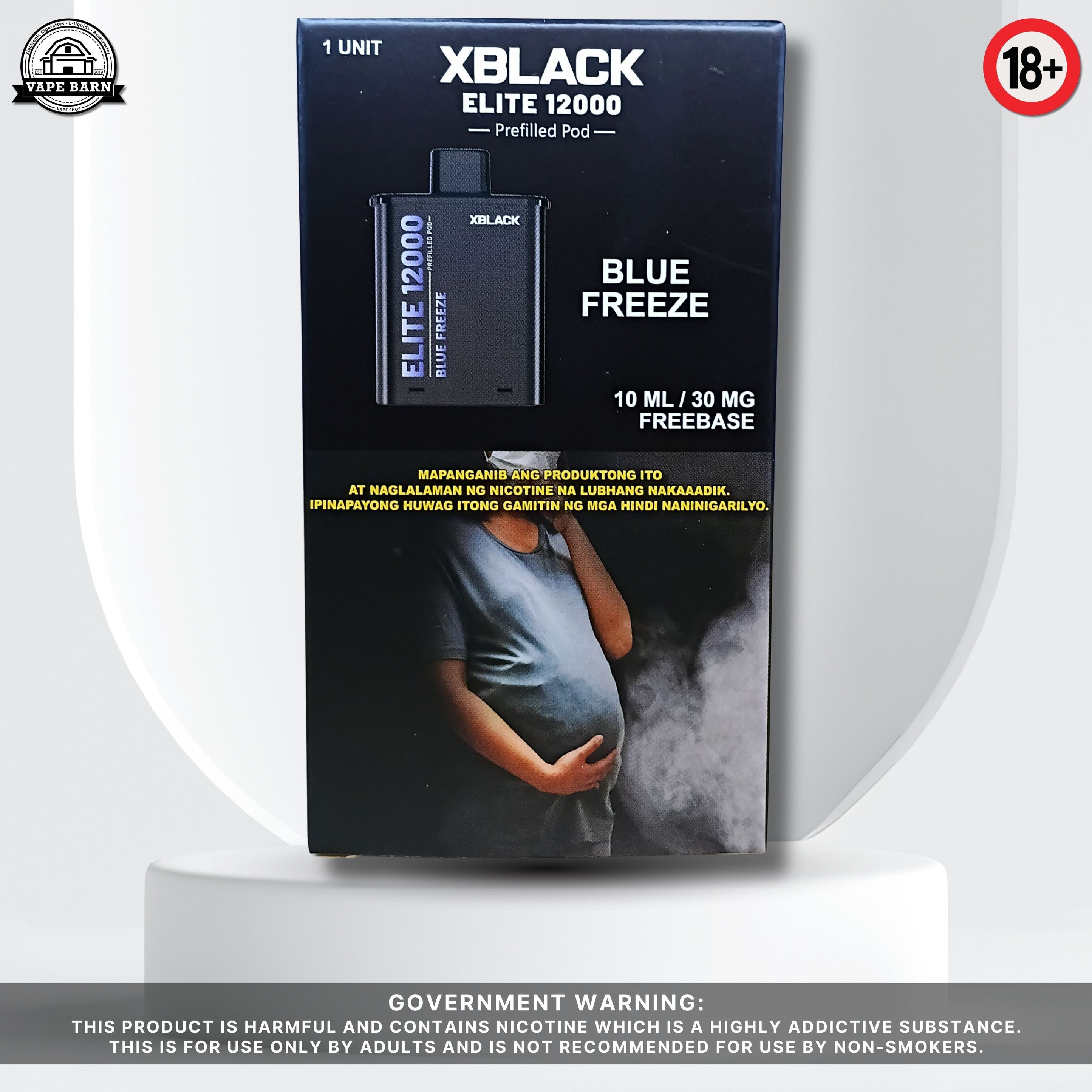 XBLACK ELITE V2 (Prefilled Pod) 3% – VAPE BARN PH